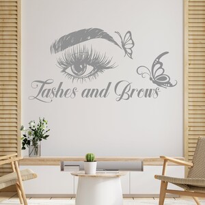 Eyelash Decals Wall Decal Window Sticker Beauty Salon Woman Face ...