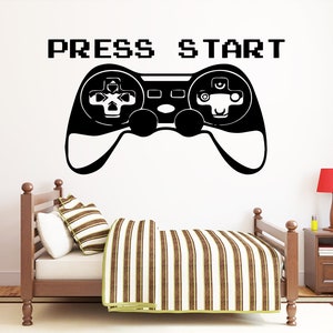 Gamer Wall Decal Video Games Wall Sticker Controller Wall Decal Gaming ...