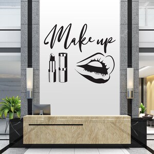 Makeup Wall Decal Makeup Artist Wall Sticker Cosmetics Lipstick Beauty ...