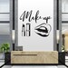 Makeup Wall Decal Makeup Artist Wall Sticker Cosmetics - Etsy