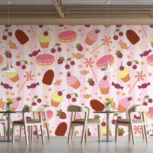 Sweets Wall Graphics Desserts Cookies Cupcakes Donut Croissant Cake ...