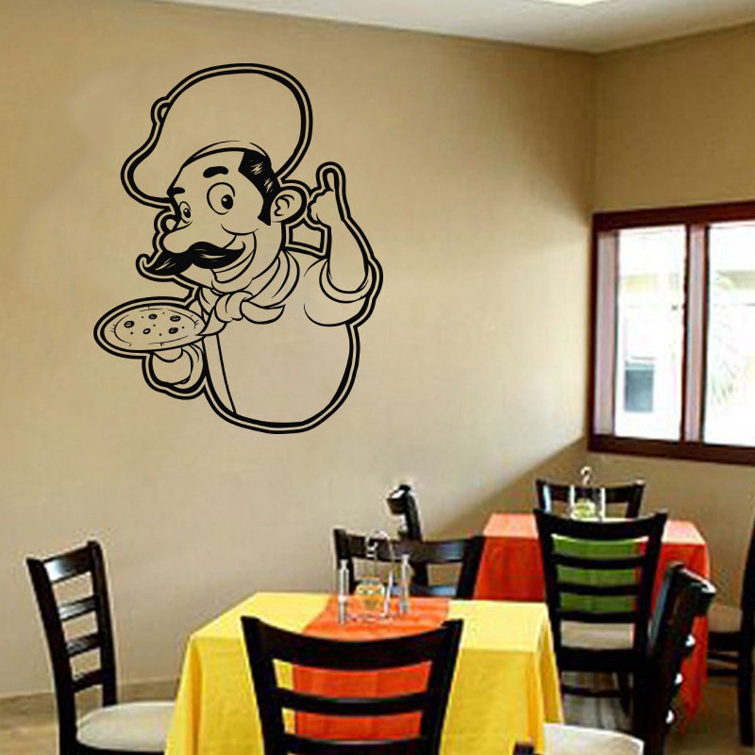 Pizza Wall Decal / Pizzeria Wall Décor / Pizza Window Decal T573 - Etsy