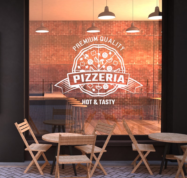 Pizza Wall Decal | Vinyl Sticker for Pizzeria | Decorations for Italian ...