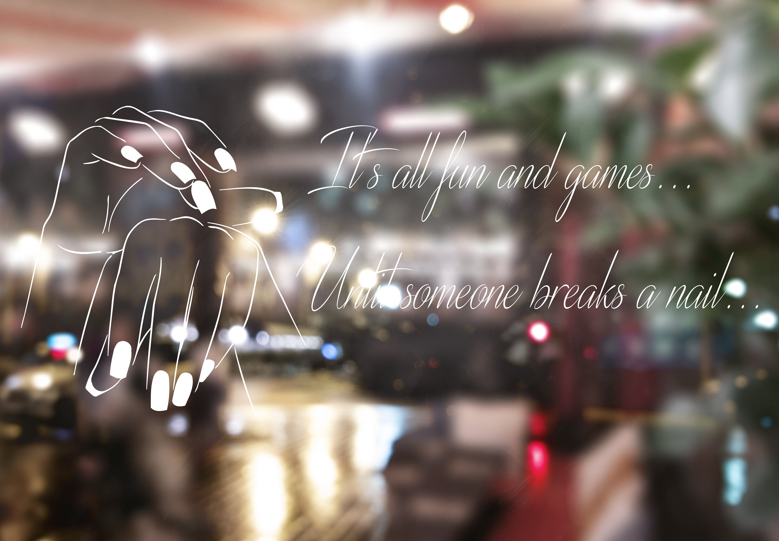 Nail Salon Wall Decal Manicure Pedicure Window Sticker Nail - Etsy