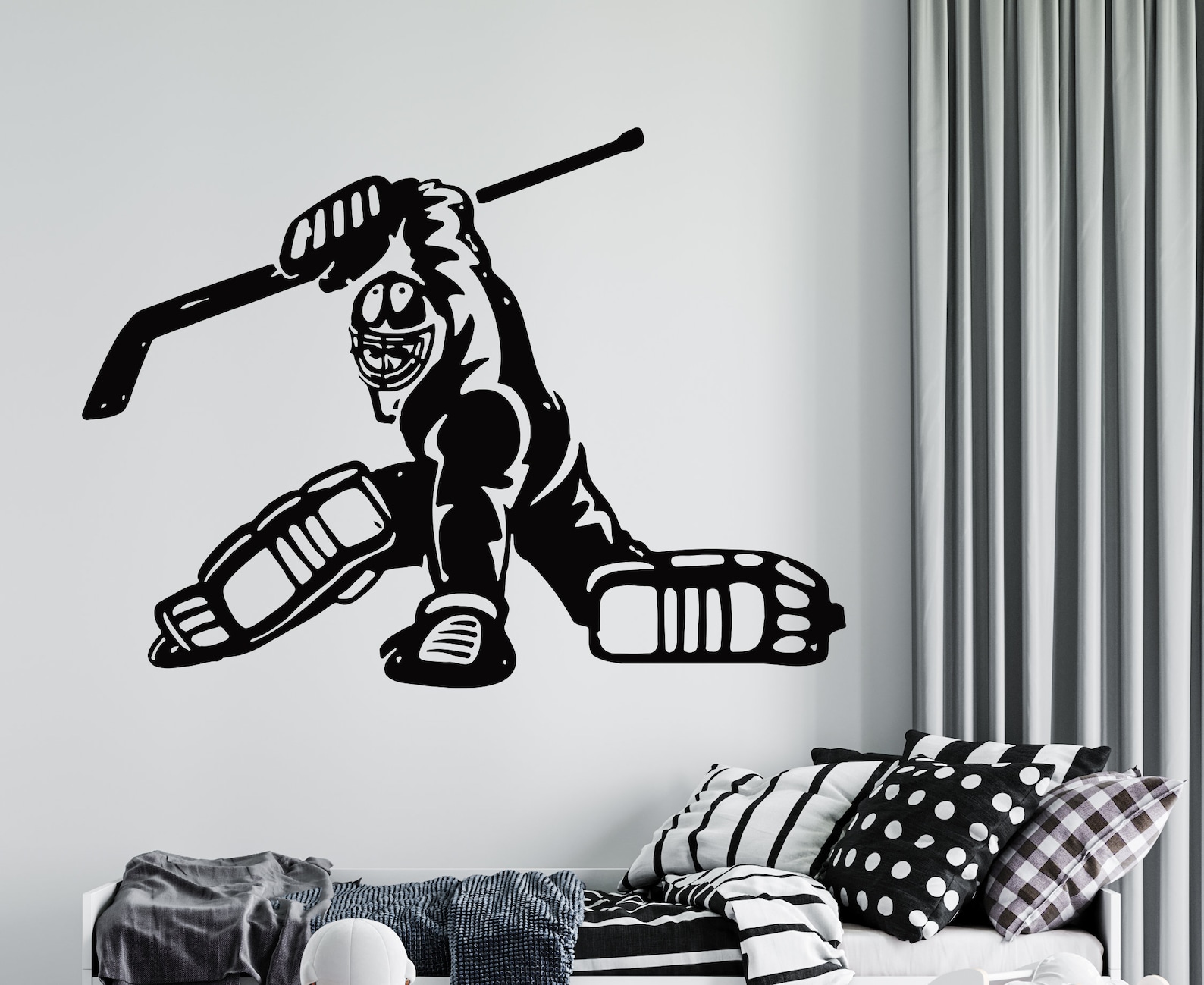 Ice Hockey Wall Decal Hockey Player Wall Decal Hockey - Etsy