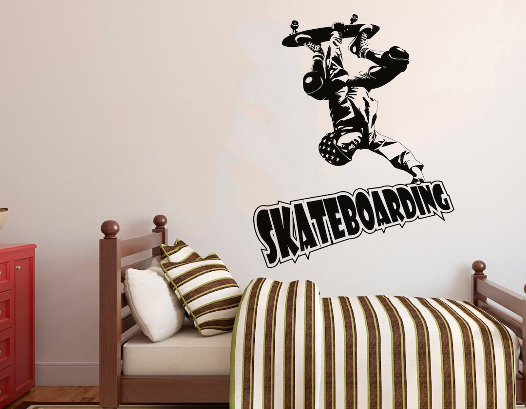 Skateboarding Wall Decal | Skateboard Wall Sticker | Skateboard Decals ...