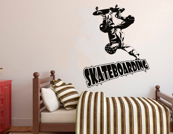 Skateboarding Wall Decal Skateboard Wall Sticker | Etsy