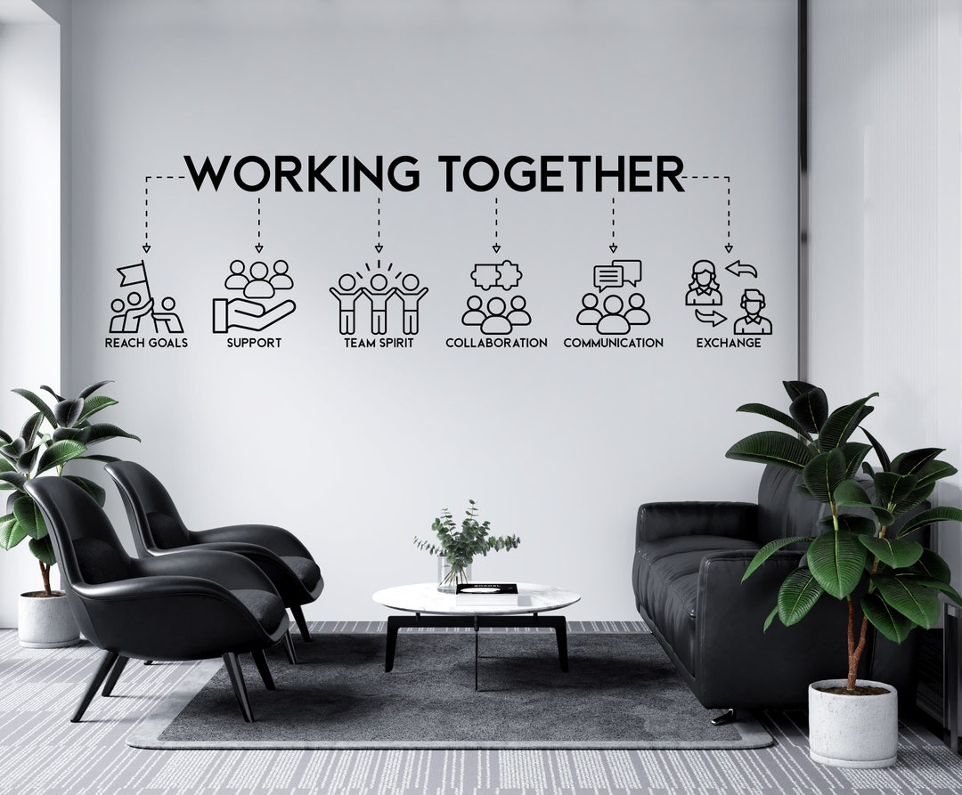 Unity Teamwork Wall Decal | Motivational Office Quote Vinyl Sticker ...