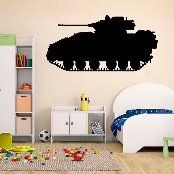 Tank Tanker Machine Gun Barrel Soldier Wall Decal Window | Etsy