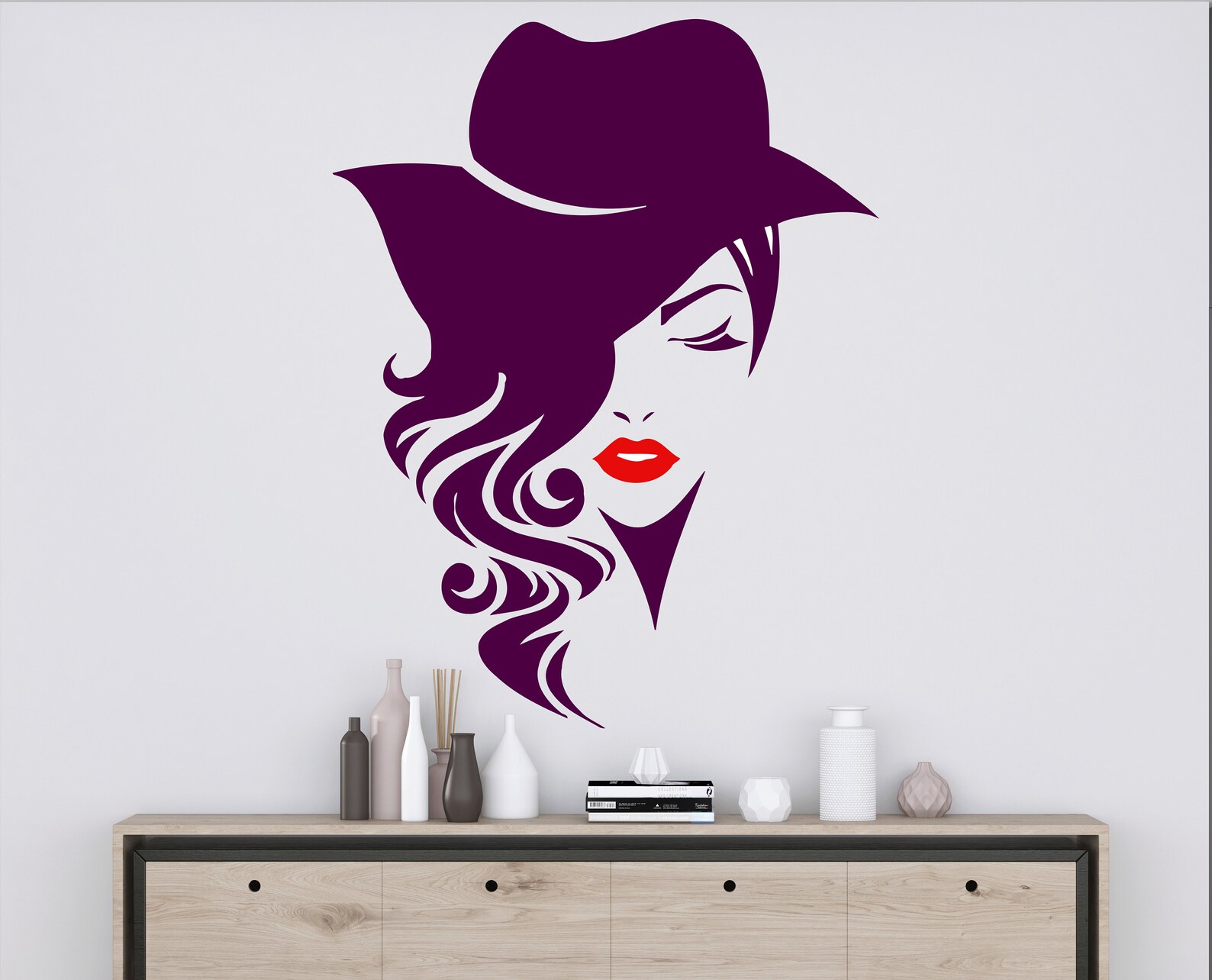 Beautiful Woman Face Decal Beauty Salon Wall Decor Lashes Wall - Etsy