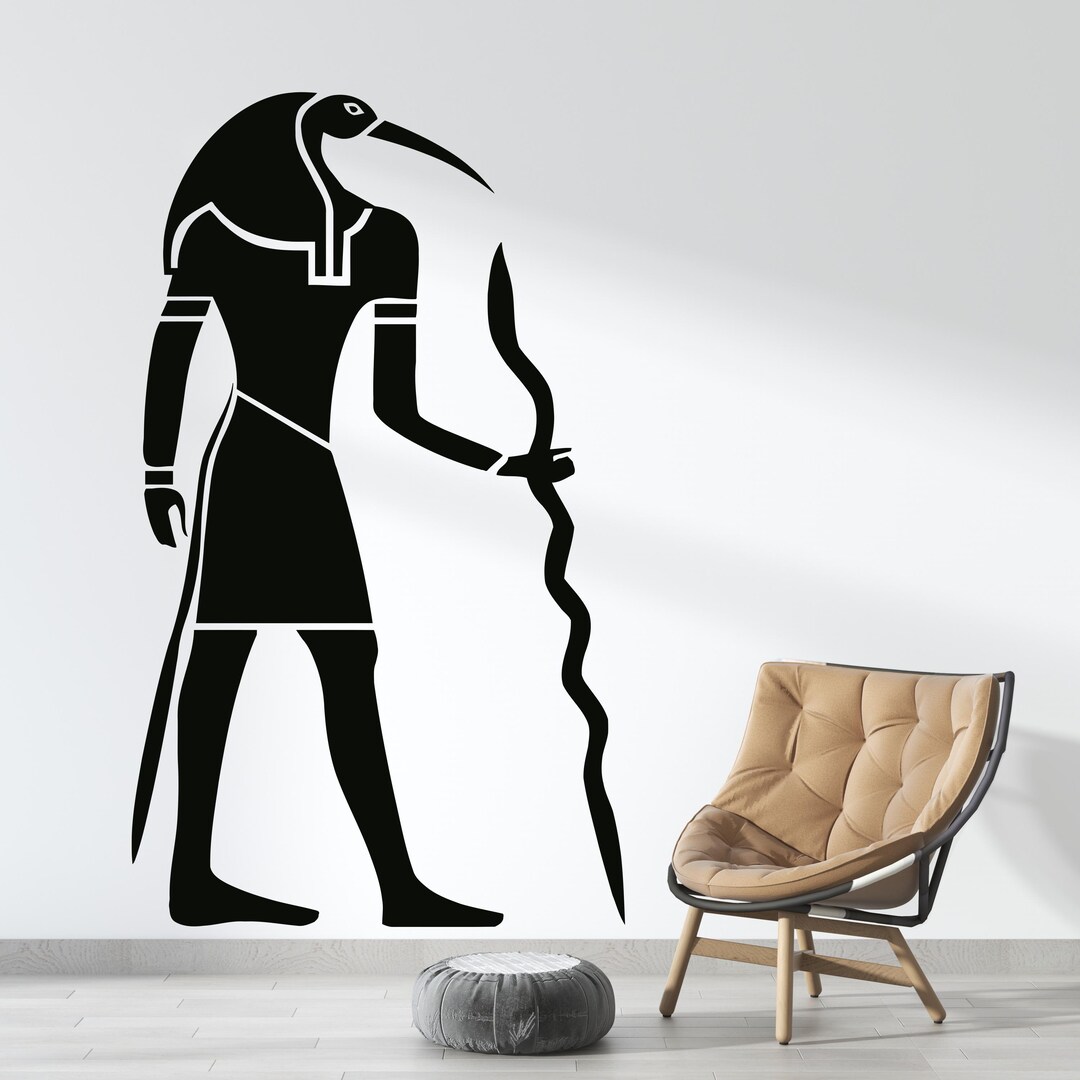 Egyptian God Thoth Wall Decal Ancient Egyptian Wall Decor Pattern ...