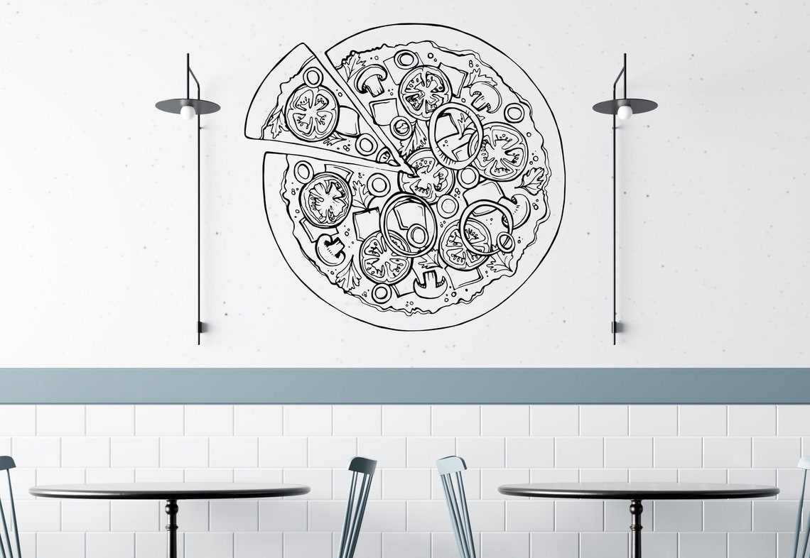 Pizza Wall Decal Vinyl Sticker for Pizzeria Decorations - Etsy