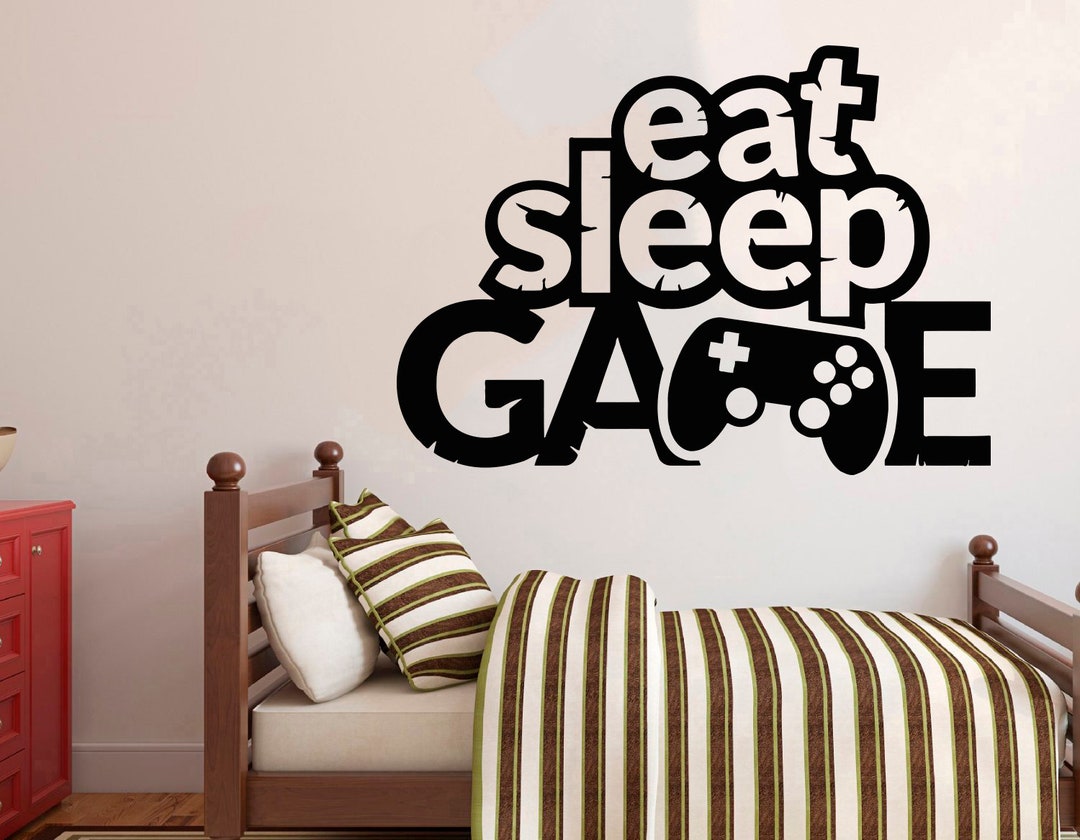Gamer Wall Decal | Video Games Wall Sticker | Controller Wall Decal ...