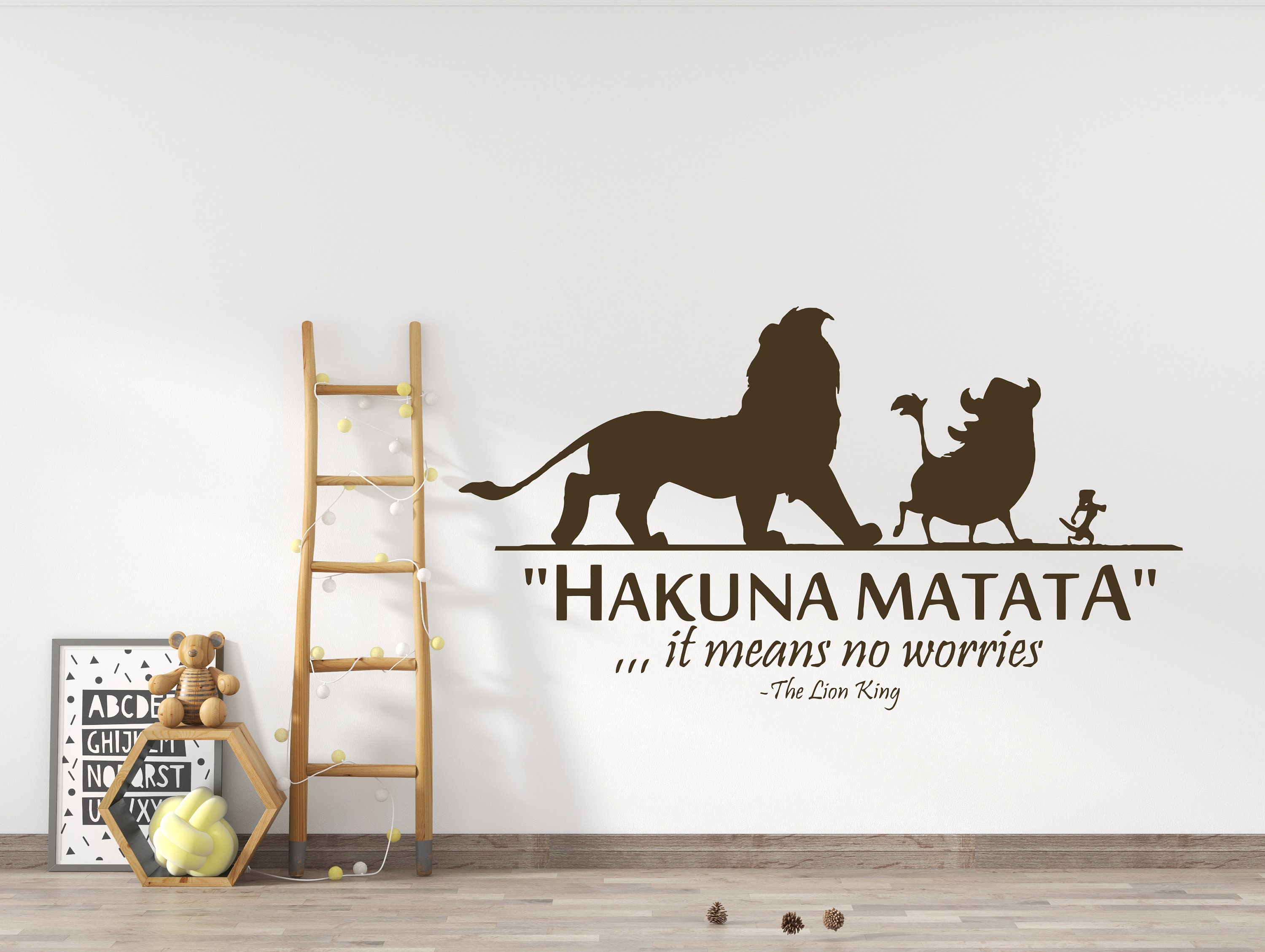 Hakuna Matata Wall Decal the Lion King Cartoon Wall Sticker - Etsy