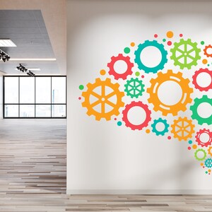 Office Wall Decor Idea Brain Wall Sticker Office Decal Inspire Office ...
