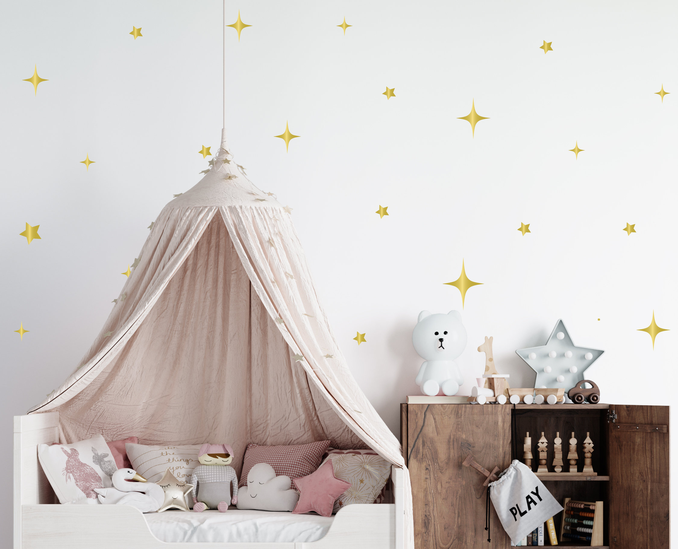 Set of Stars Wall Decal SET OF 100 Wall Stickers Space - Etsy