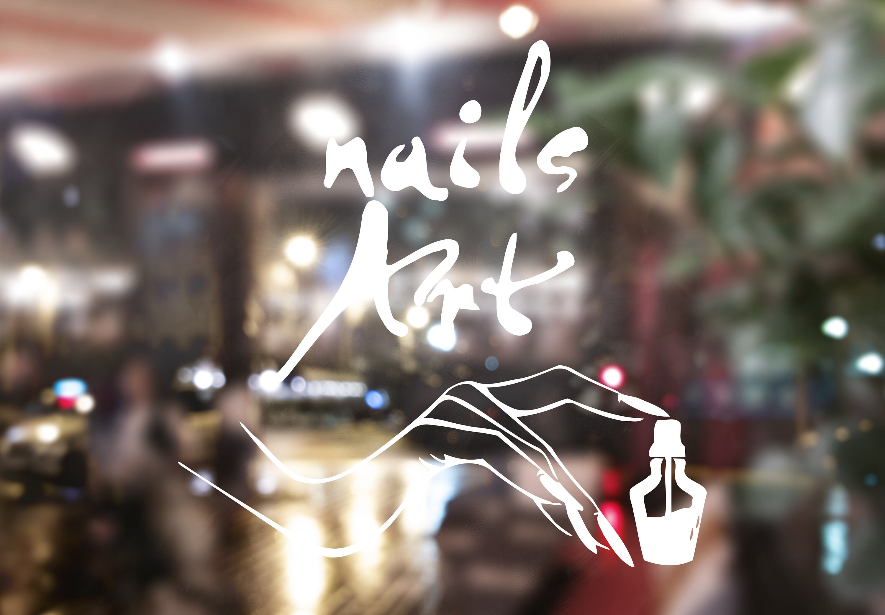 Nail Salon Wall Decal Manicure Pedicure Window Sticker Beauty - Etsy