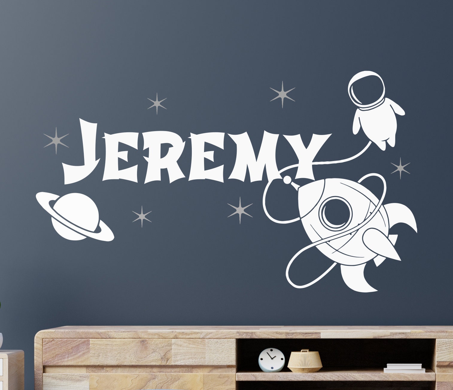 Personalized Name Wall Decal Space Wall Decal Custom Name | Etsy