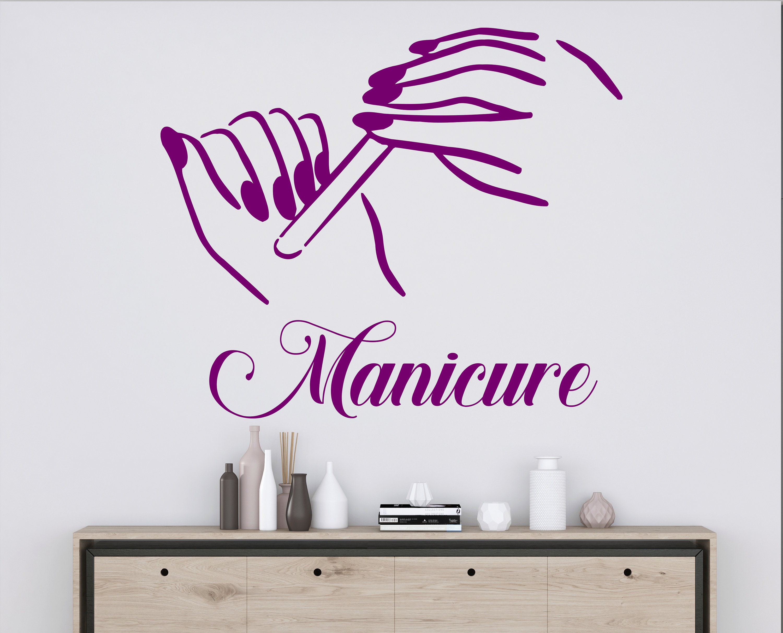 Nail Salon Wall Decal Manicure Pedicure Window Sticker Nail | Etsy