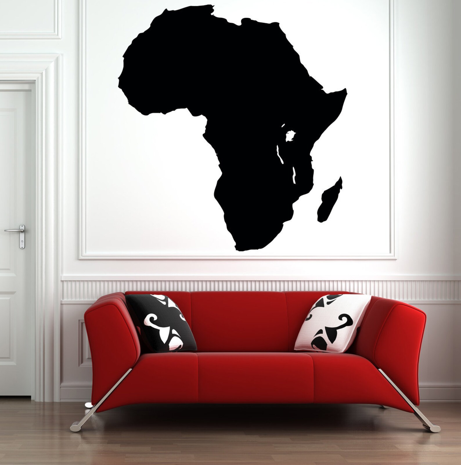 Africa Wall Decal Africa Continent Wall Decal Africa Map - Etsy