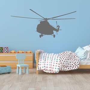 Helicopter Wall Decal | Helicopter Wall Sticker | Helicopter Wall Decor ...