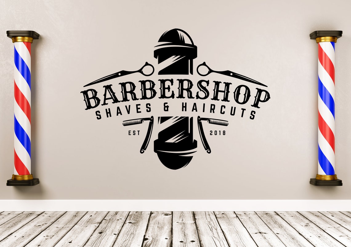 Barber Shop Wall Decal Barber Shop Wall Sticker Barber - Etsy