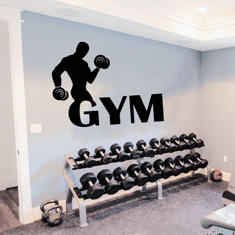 Fitness Wall Decal Workout Wall Decal Gym Wall Decor | Etsy