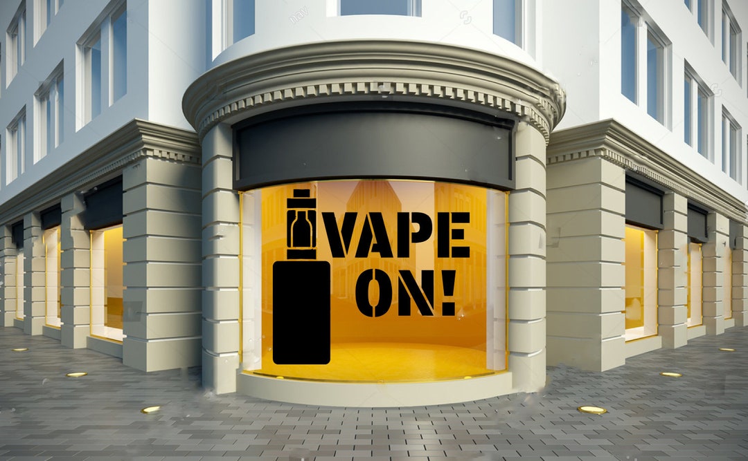 Vape Wall Window Decal Sticker Vape Shop Vaping Vape Store Logo ...