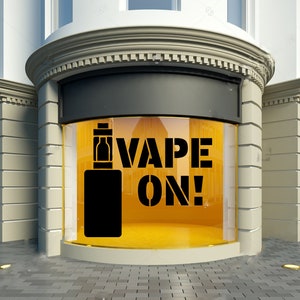 Vape Wall Window Decal Sticker Vape Shop Vaping Vape Store Logo ...