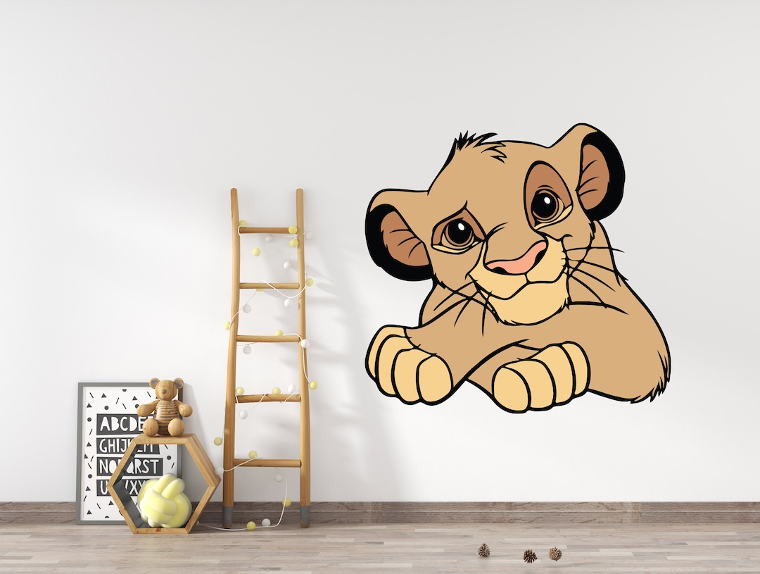 The Lion King Wall Decal Cartoon Wall Sticker Simba and Mufasa Quote ...