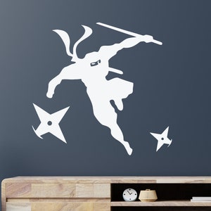 Ninja Wall Decal | Samurai Wall Sticker | Warrior Wall Decor | Decals ...