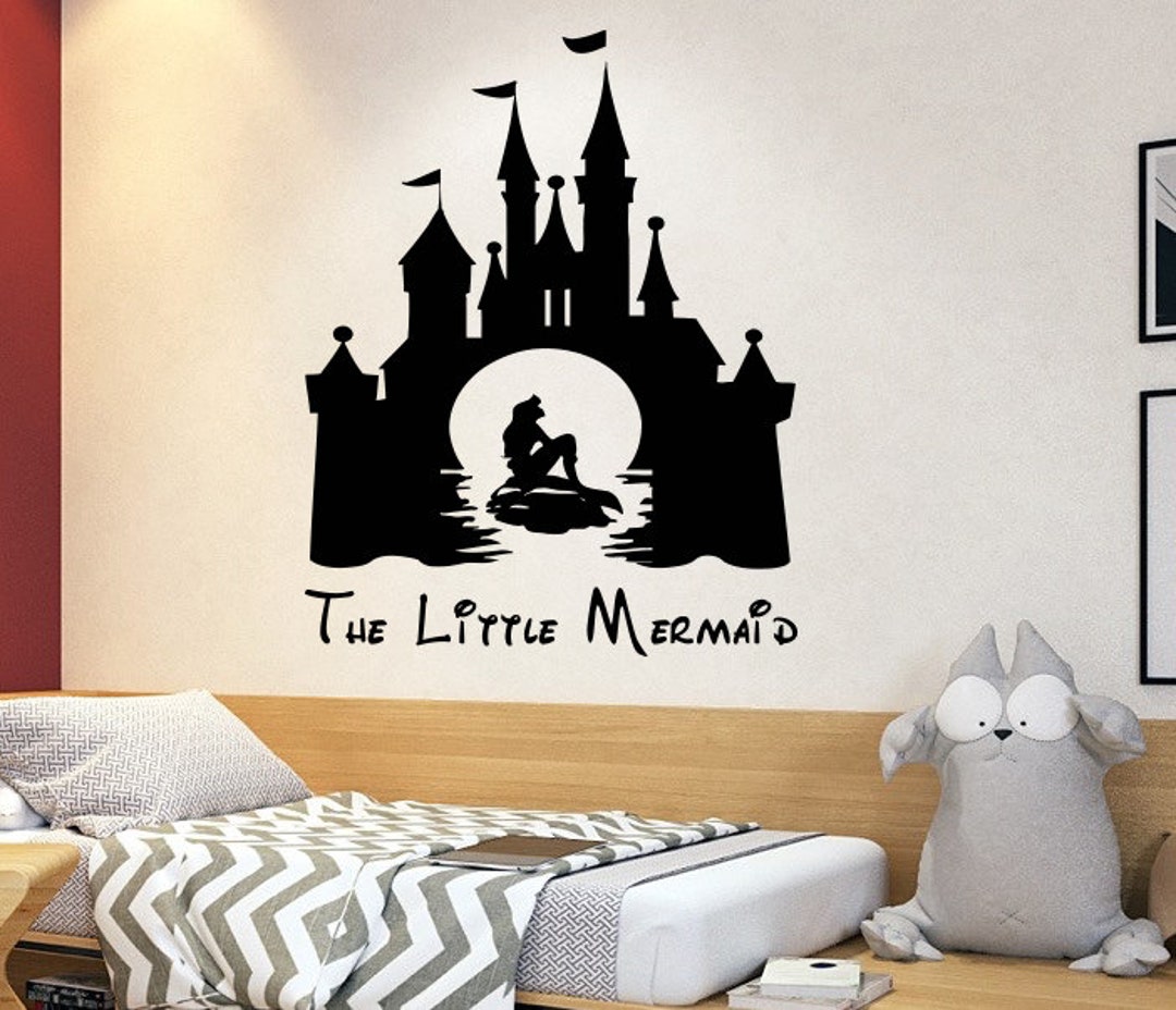 Ariel Wall Decal: Little Mermaid Cartoon Sticker for Girls Room 4110 - Etsy
