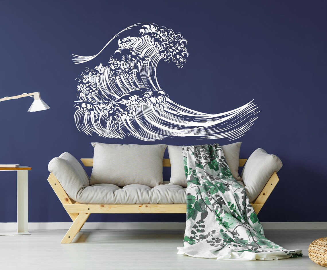 Ocean Wave Wall Decal Ocean Wave Wall Sticker Ocean Wave | Etsy