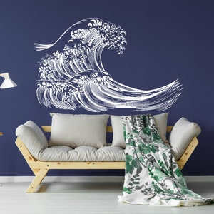 Ocean Wave Wall Decal | Ocean Wave Wall Sticker | Ocean Wave Wall Art ...