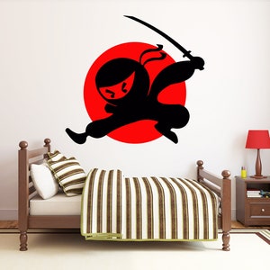 Ninja Wall Decal | Samurai Wall Sticker | Warrior Wall Decor | Ninja ...