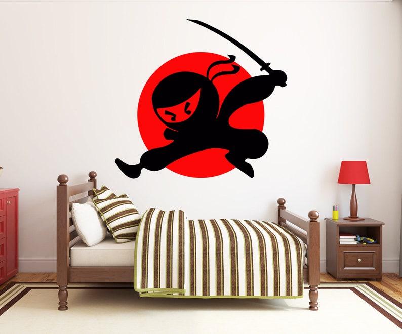 Ninja Wall Decal Samurai Wall Sticker Warrior Wall Decor - Etsy