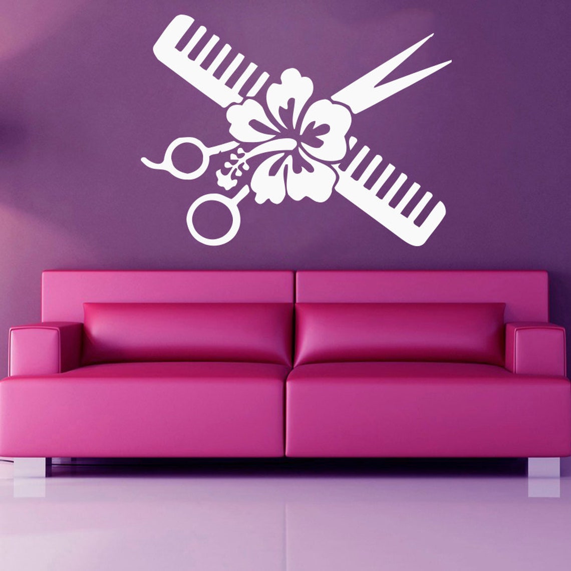 Hair Salon Wall Window Decal Sticker Hair Stylist Hair Tools | Etsy
