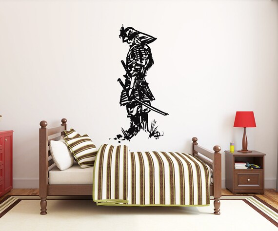 Ninja Wall Decal Samurai Wall Sticker Warrior Wall Decor | Etsy