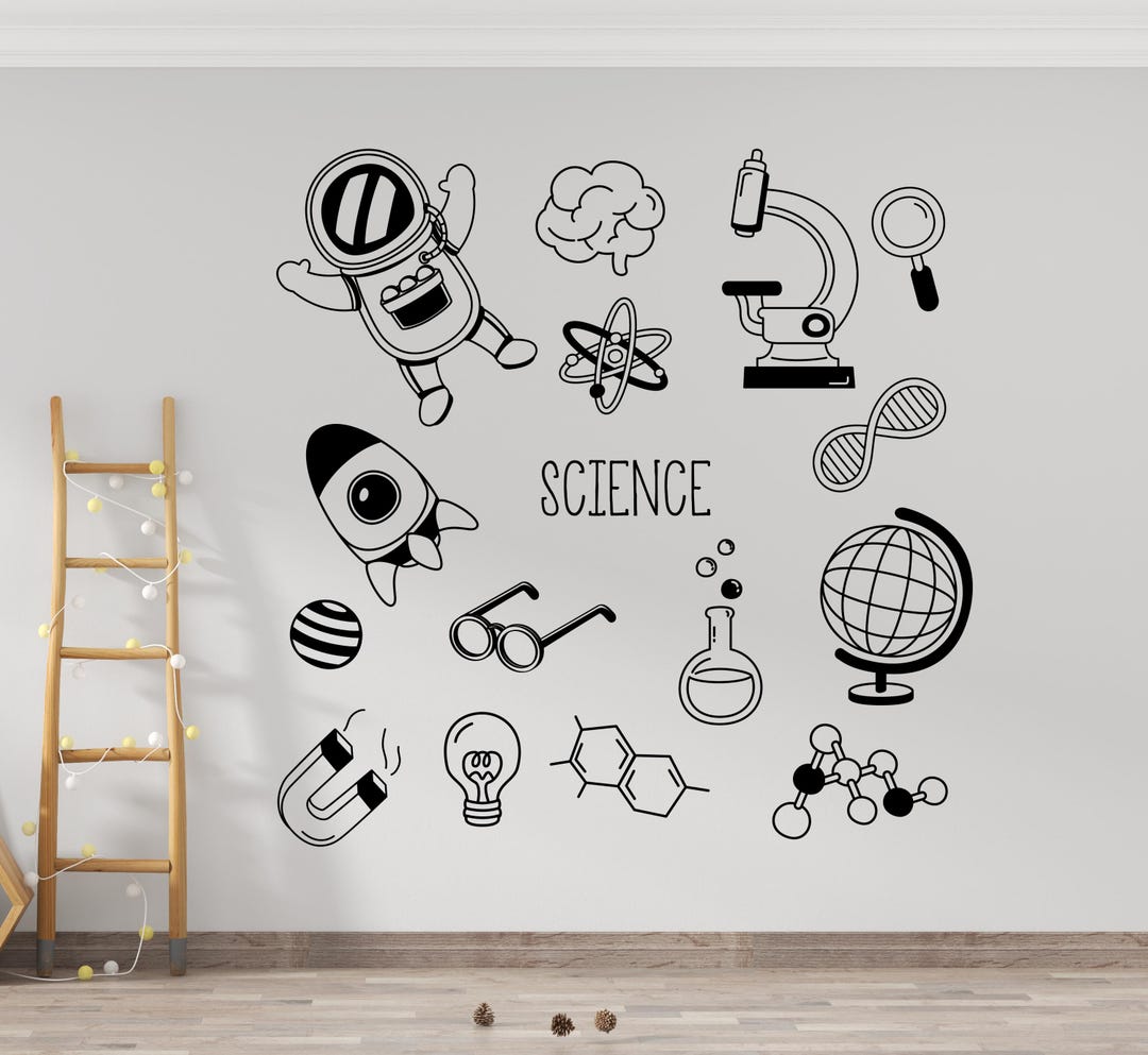 Science Wall Decal Science Class Wall Decor School Wall Sticker ...