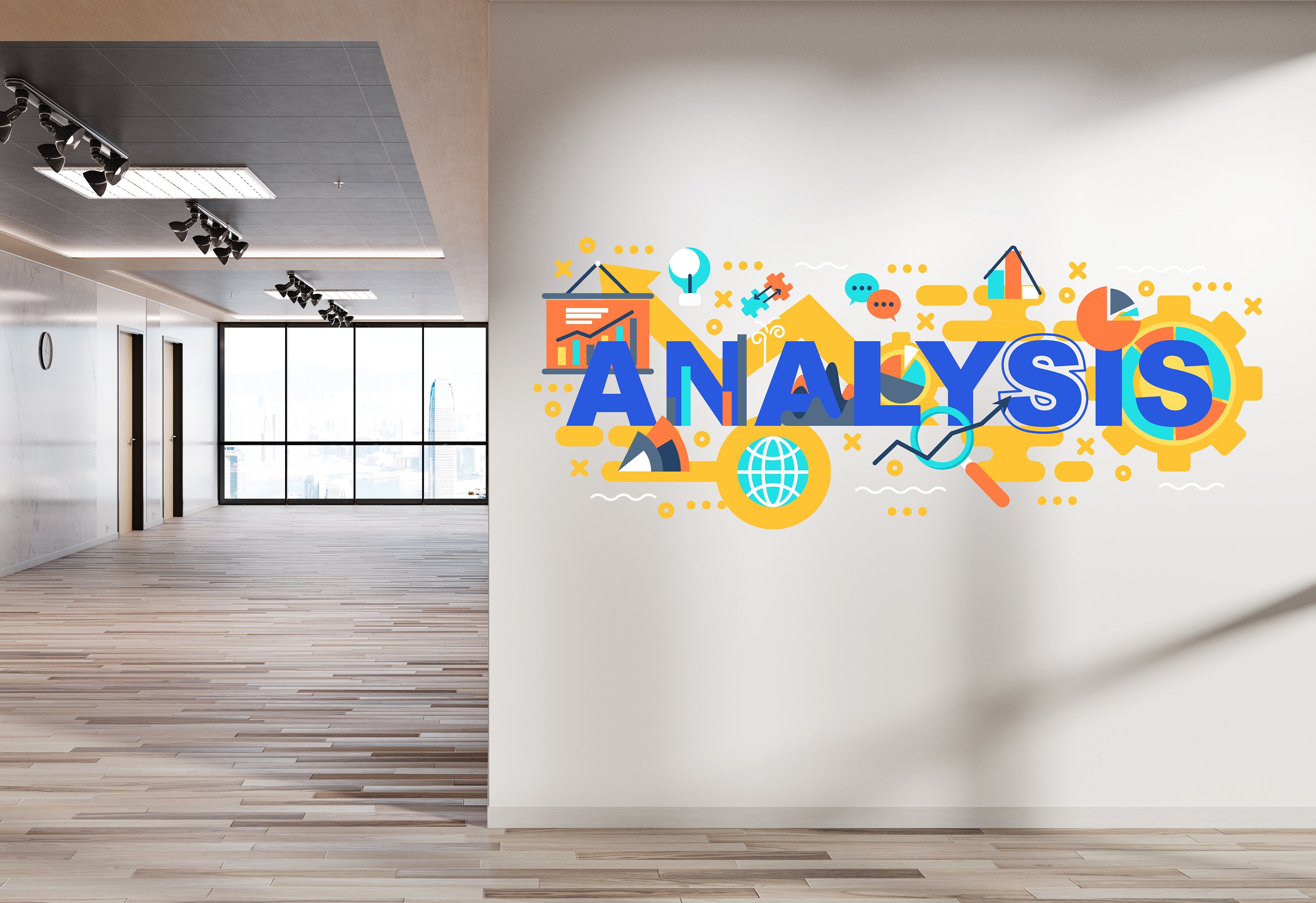 Analysis Office Wall Decal Teamwork Quote Wall Sticker Office | Etsy