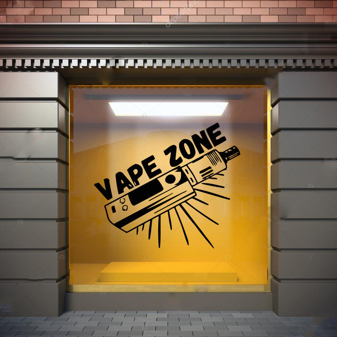 Vape Wall Window Decal Sticker Vape Shop Vaping Vape Store Logo ...