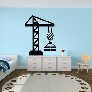 Construction Crane Wall Decal Heavy Construction Wall Sticker Crane ...