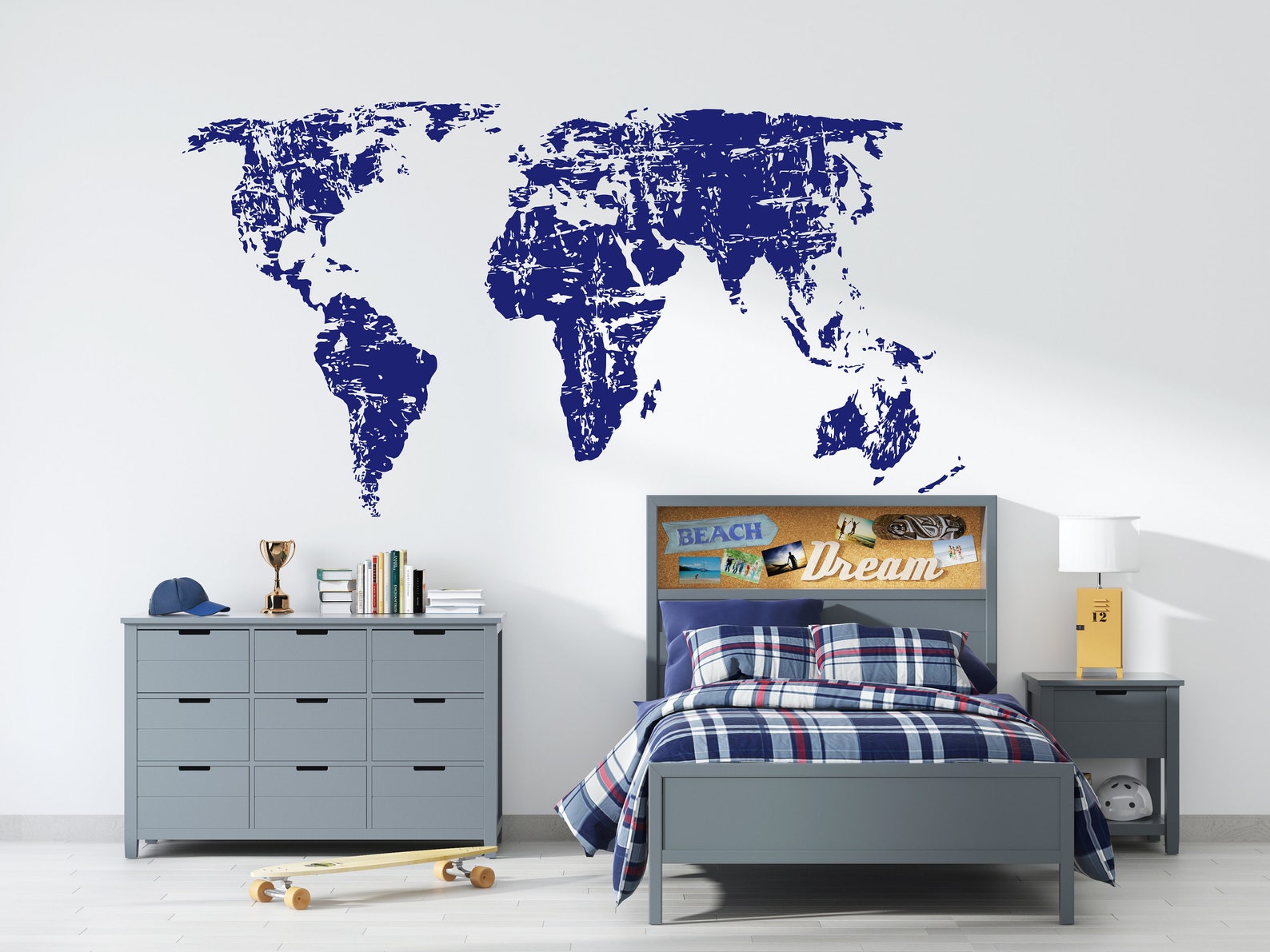 World Map Wall Decal World Map Wall Sticker World Map Wall - Etsy