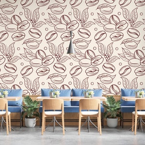 Coffee Peel and Stick Wallpaper for Coffee Shop Self Adhesive Removable ...