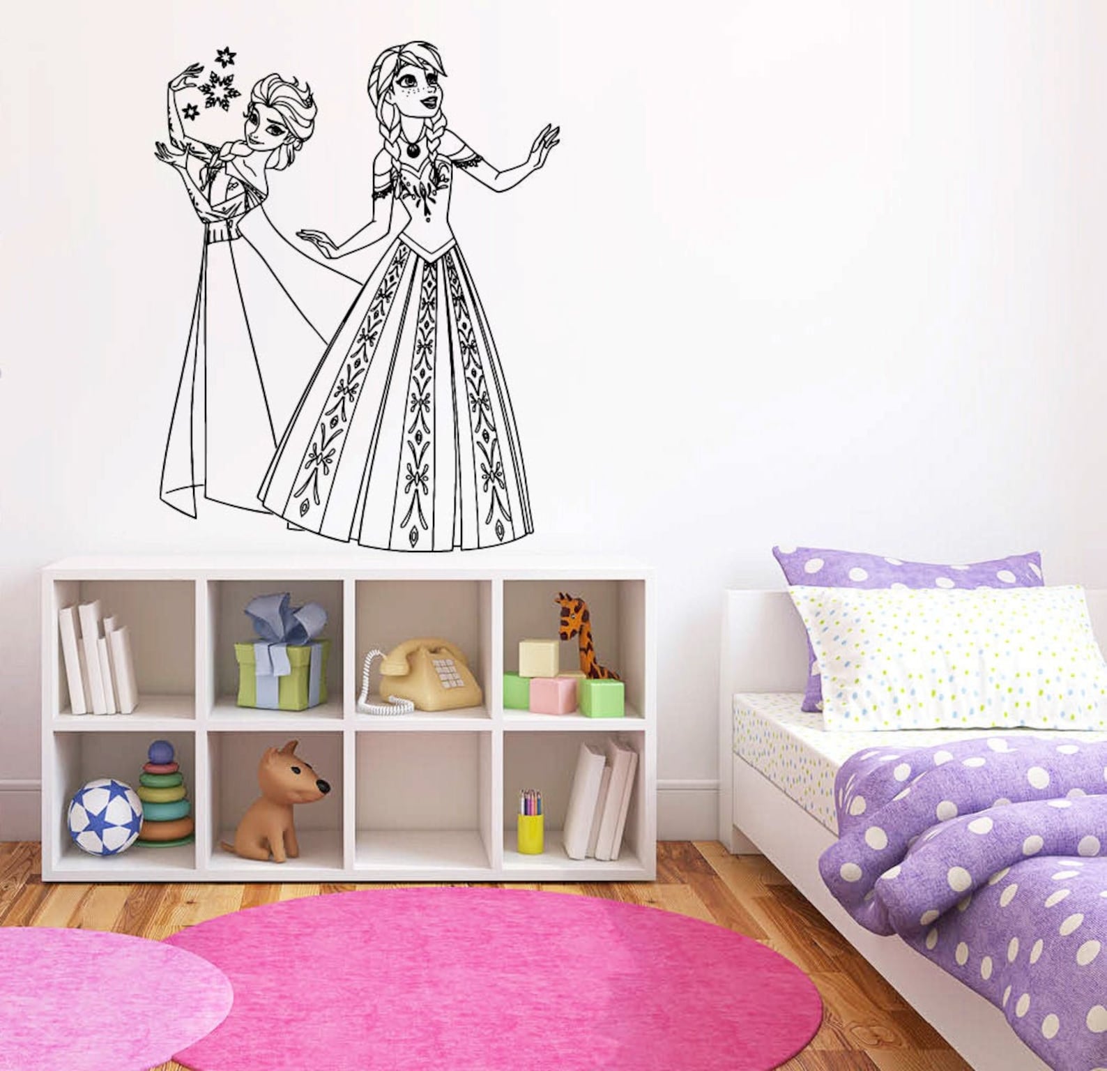 Princess Elsa and Anna Wall Decal Frozen Wall Decor - Etsy
