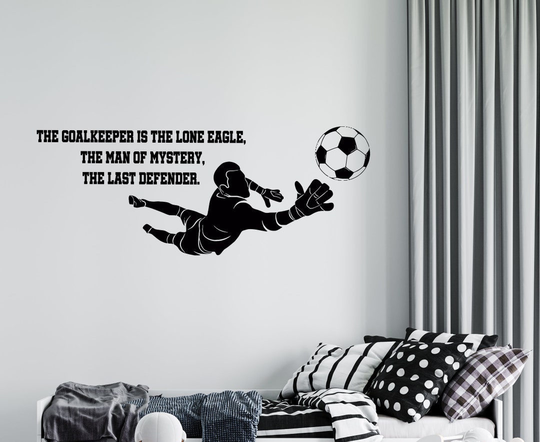 Goalkeeper Soccer Wall Decal | Soccer Player Wall Sticker | Soccer Wall ...