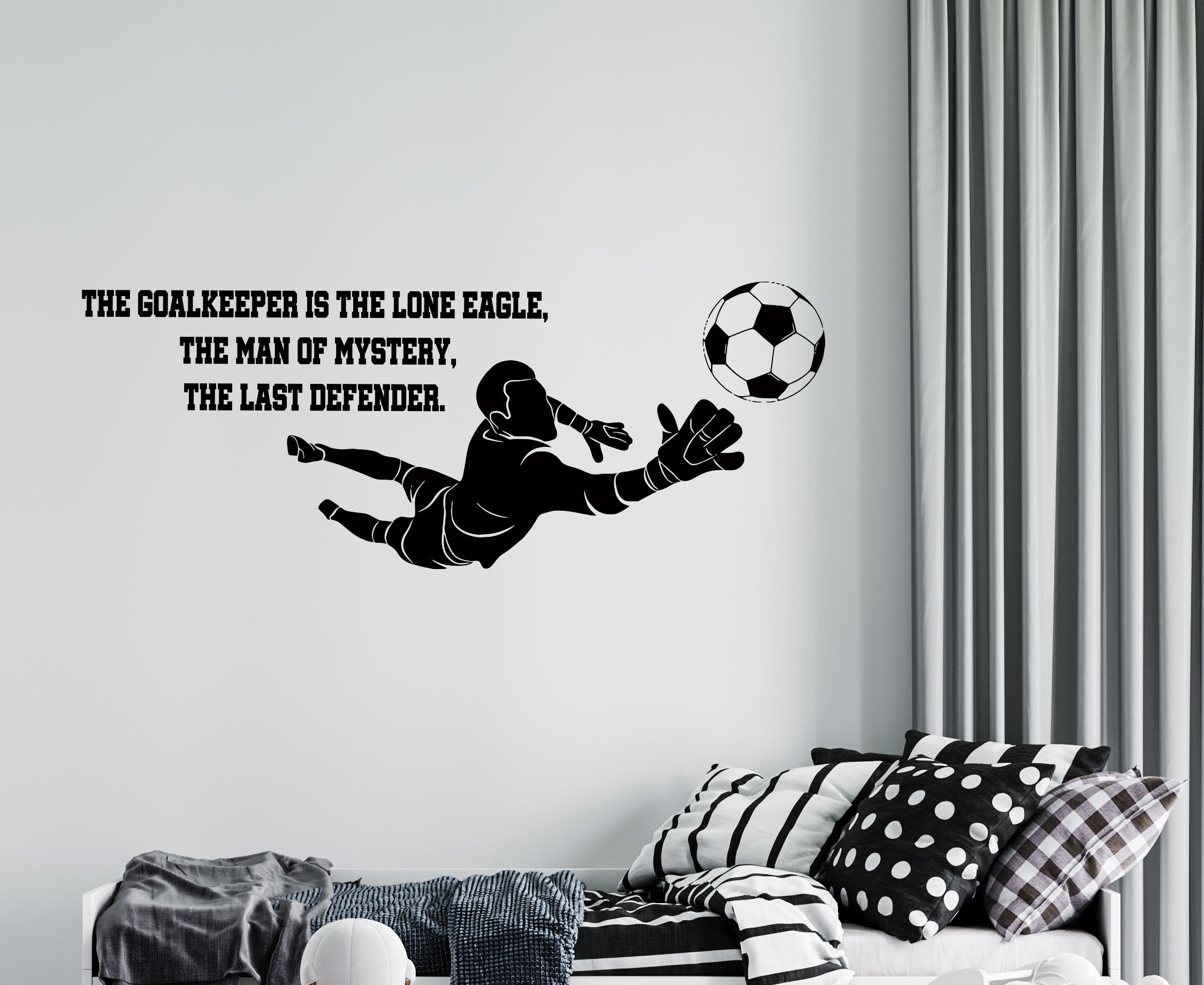 Goalkeeper Soccer Wall Decal Soccer Player Wall Sticker | Etsy