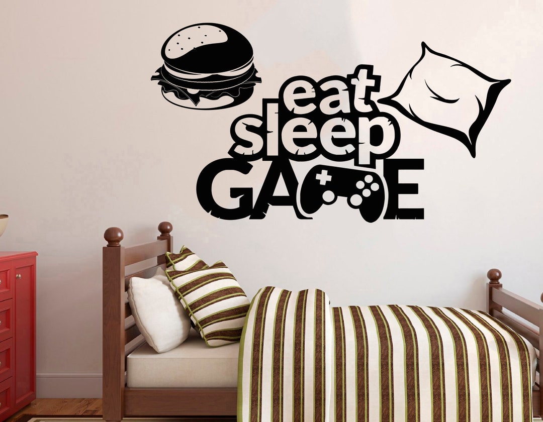 Gamer Wall Decal | Video Games Wall Sticker | Controller Wall Decal ...