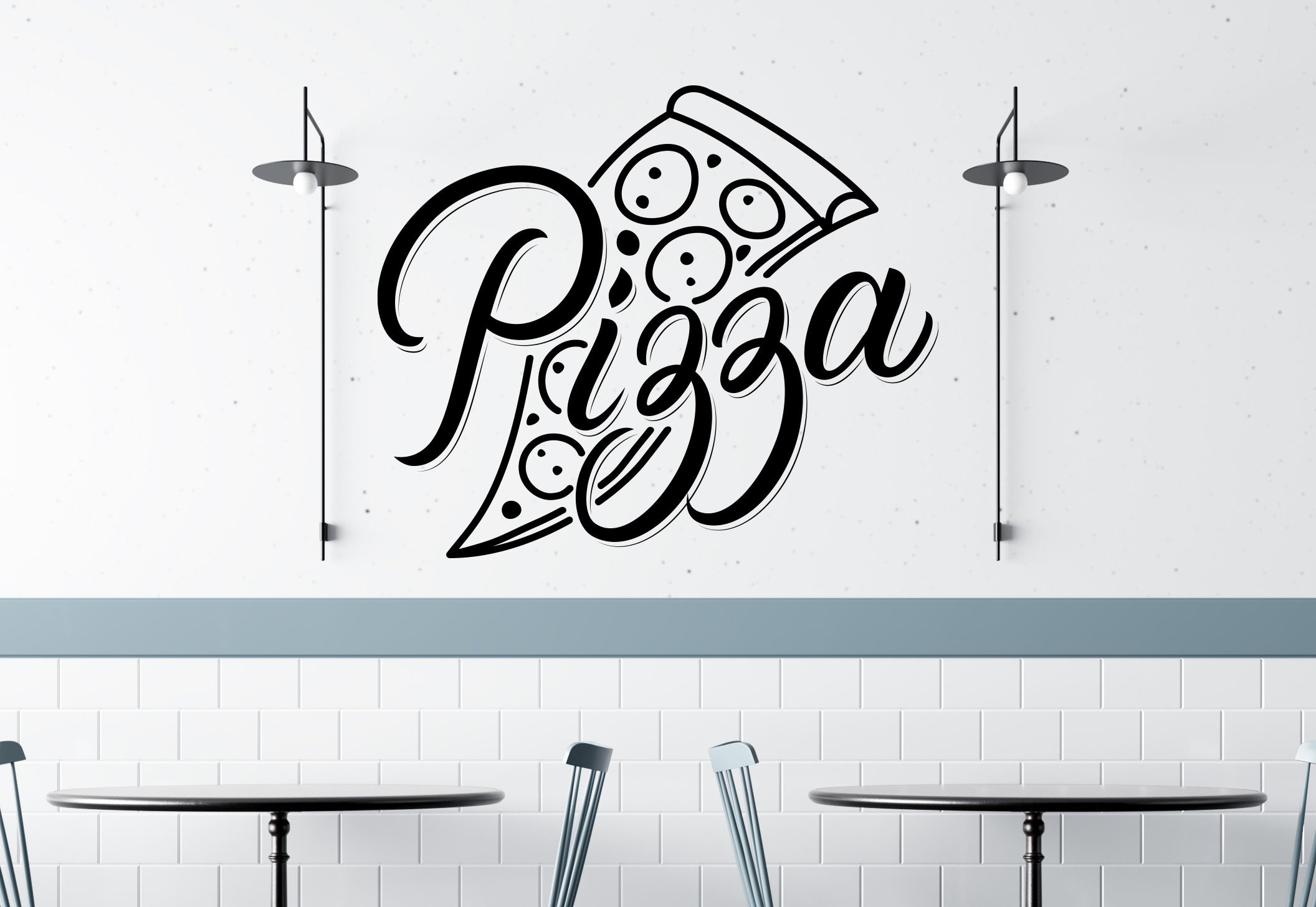 Pizza Wall Decal Vinyl Sticker for Pizzeria Decorations - Etsy UK