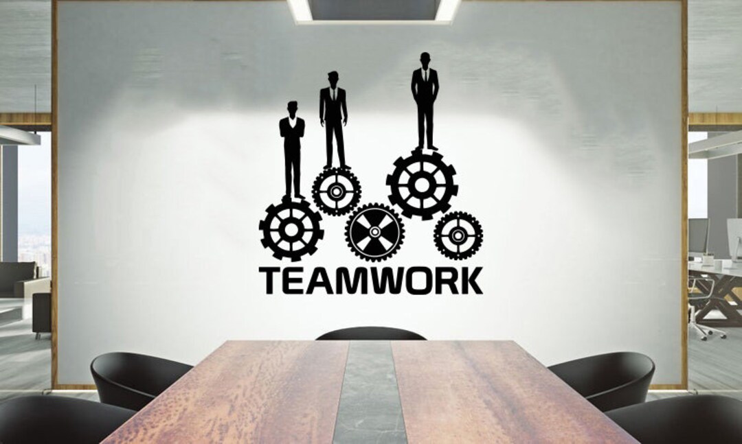Office Wall Decal Teamwork Quote Wall Sticker Office Decor Inspire ...